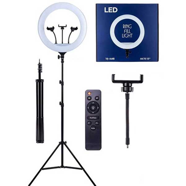 رینگ لایت قطر 45 سانت YQ-460B + سه پایه | فروشگاه انس کالا